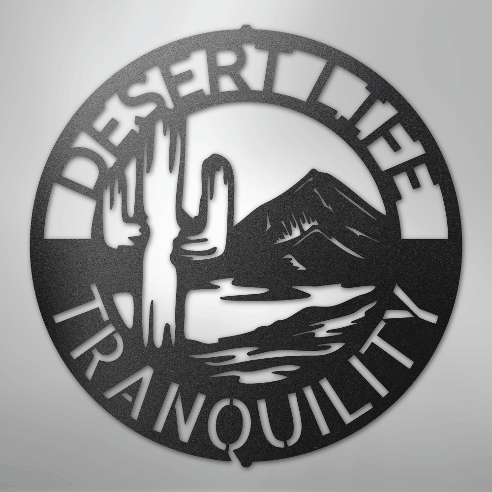 Custom Steel Sign: Personalized Desert Landscape Wall Art Made in USA ...